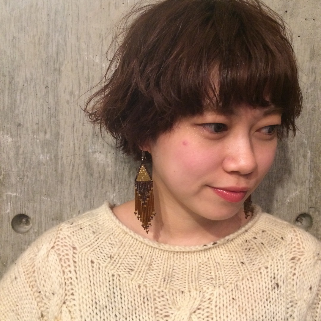 マッシュショートのパーマスタイル☆: やなぎ古道